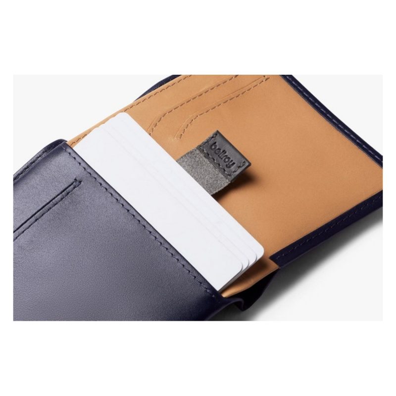 Bellroy Note Sleeve Wallet RFID - Navy/Tan - Seager Inc