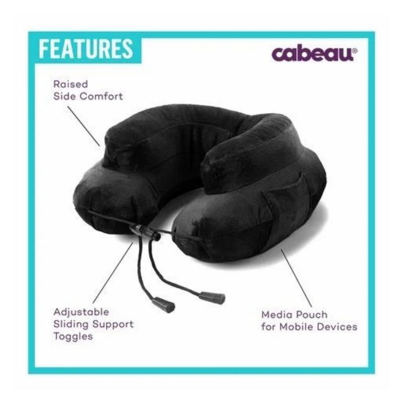 Cabeau Air Evolution Inflatable Travel Pillow - Midnight - Seager Inc