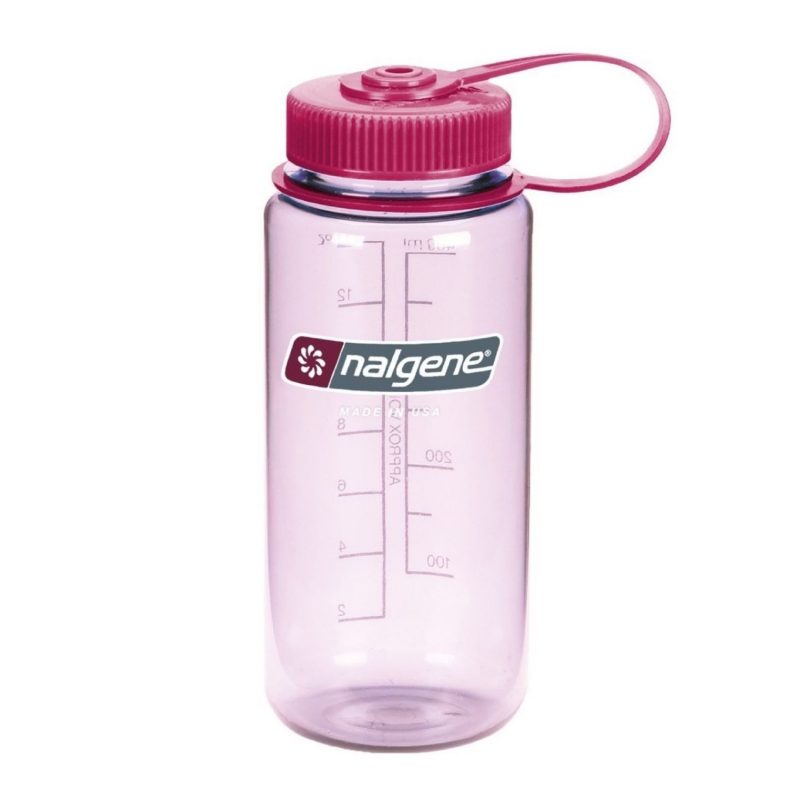 Nalgene 16oz Wide Mouth Water Bottle - Clear Pink - Seager Inc