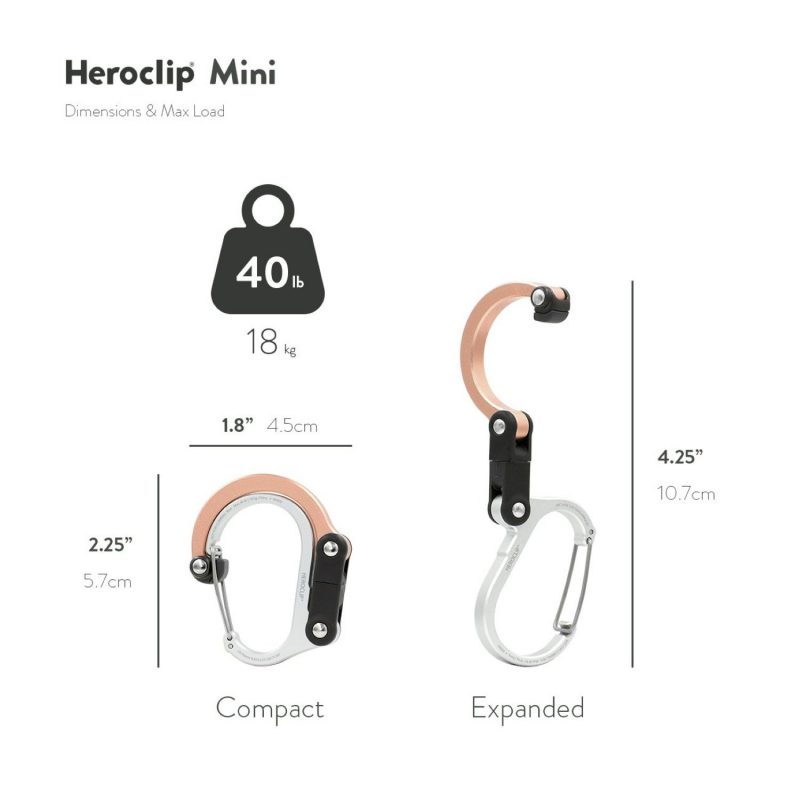 Heroclip Carabiner Mini - Rose Gold - Seager Inc