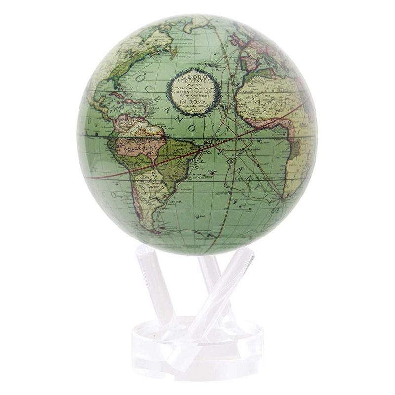 Antique Terrestrial Green Mova Globe - Seager Inc
