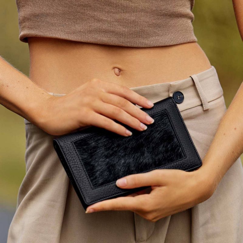 Status Anxiety The Fall Wallet - Black Fur - Seager Inc